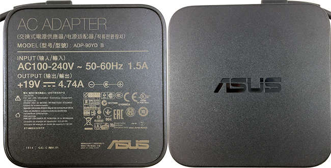 ASUS 原廠 19V 4.74A 變壓器 90W 5.5-2.5mm 華碩 ADP-90YD B 新款方型 PRO23 UX50 PL30 ...