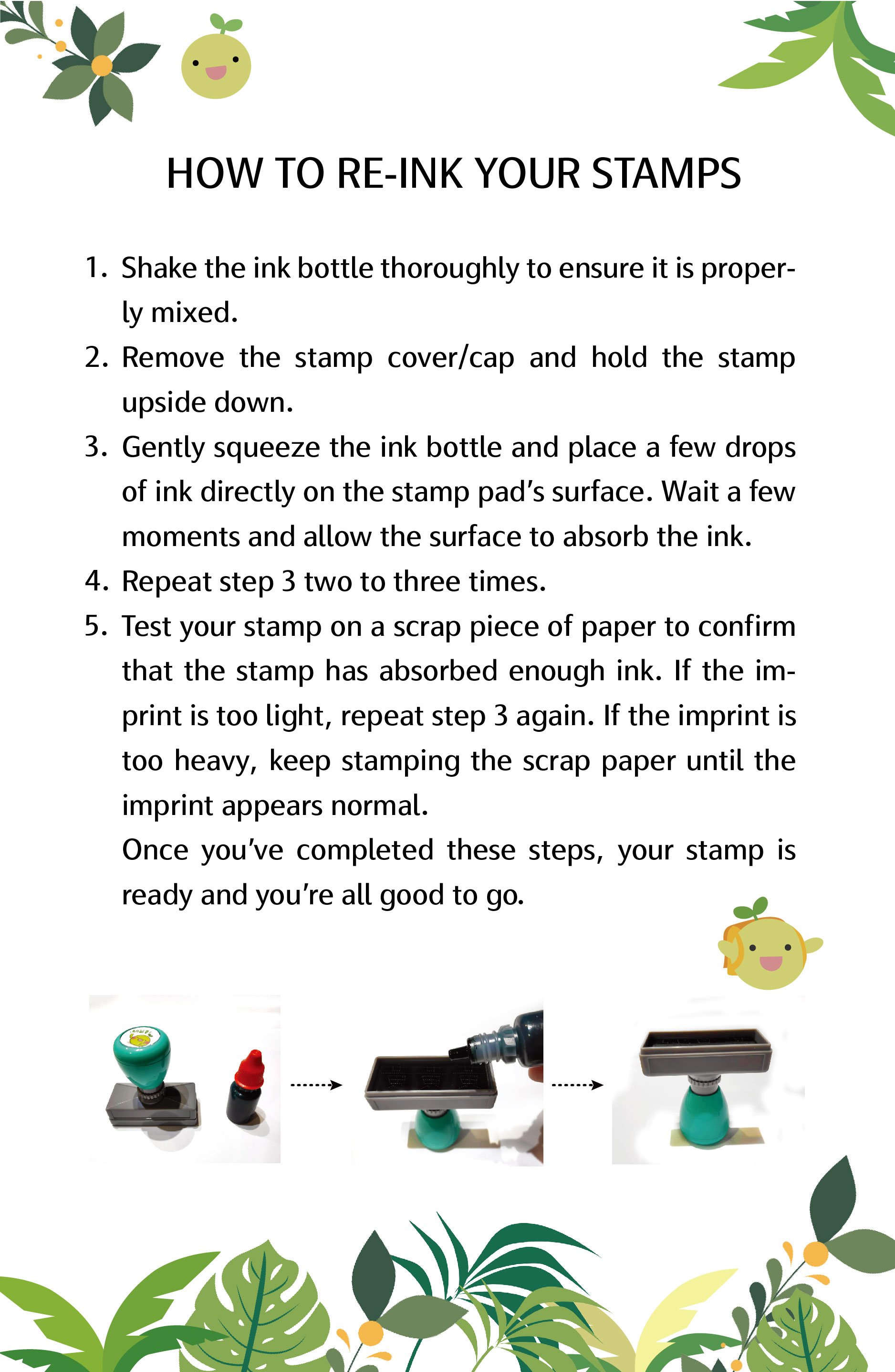 HOW TO RE-INK YOUR STAMPS | 刻P印字行｜客製化連續印章第一品牌