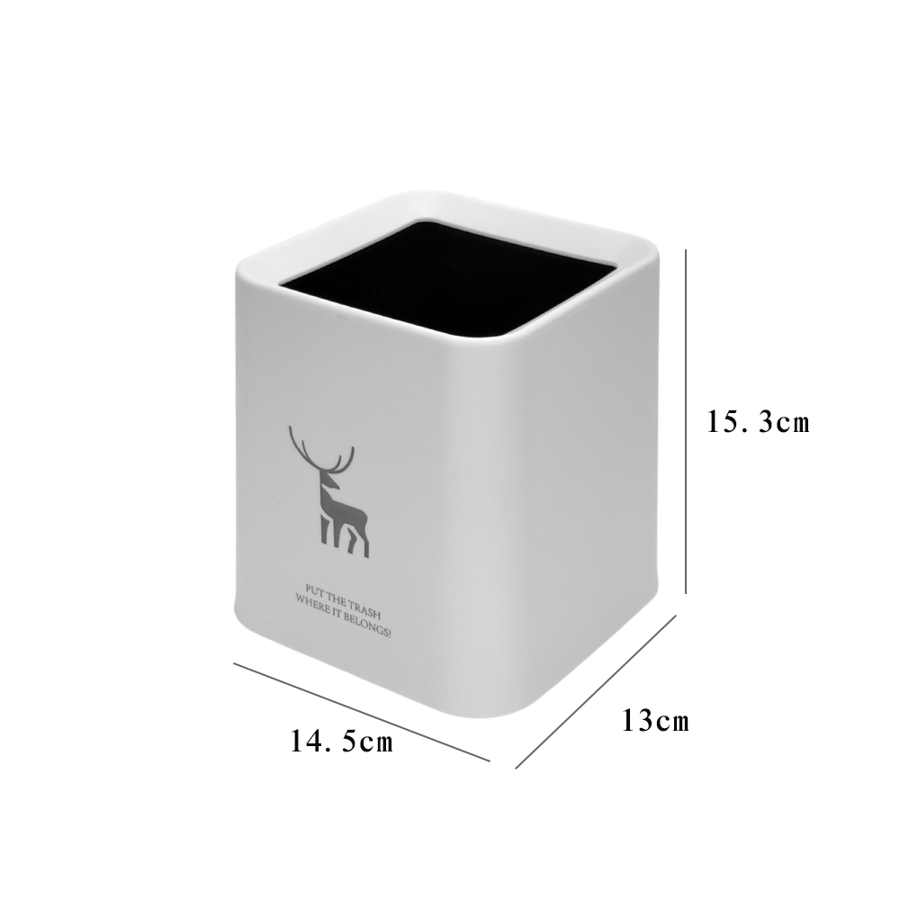 北歐簡約 方形雙層置物桶 ｜白鹿 | LUKEN入坑咖啡