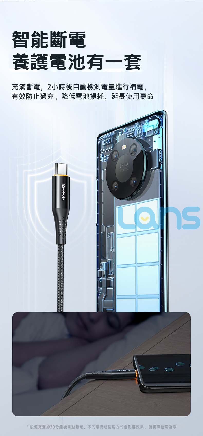 Mcdodo 麥多多 蜂巢系列 TypeC to TypeC 100W 智能斷電 智能補電 快充線 閃充線 傳輸線 雙TypeC - 1.8M - PChome 24h購物