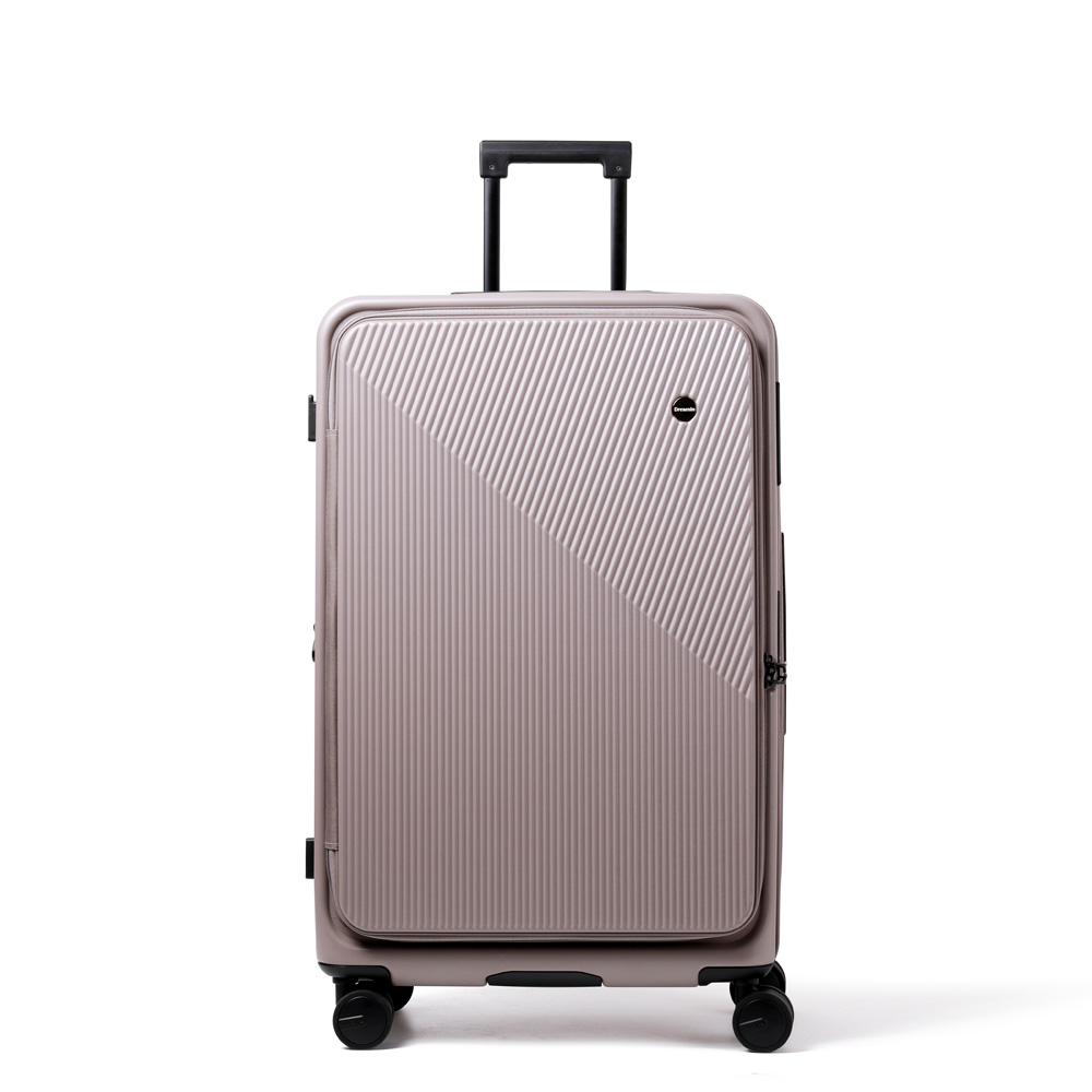 Dreamin Pro 28吋前開式煞車行李箱-晨霧灰 | 日本Hinomoto靜音輪 | 德國PC材質 | Dreamin | 科技智能 ...