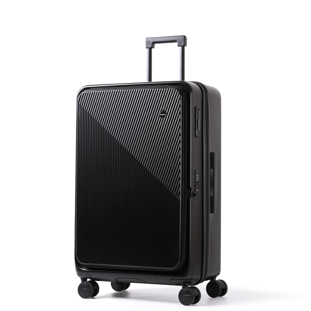 Dreamin Pro 28吋前開式煞車行李箱-曜石黑 | 日本Hinomoto靜音輪 | 德國PC材質 | Dreamin | 科技智能 ...