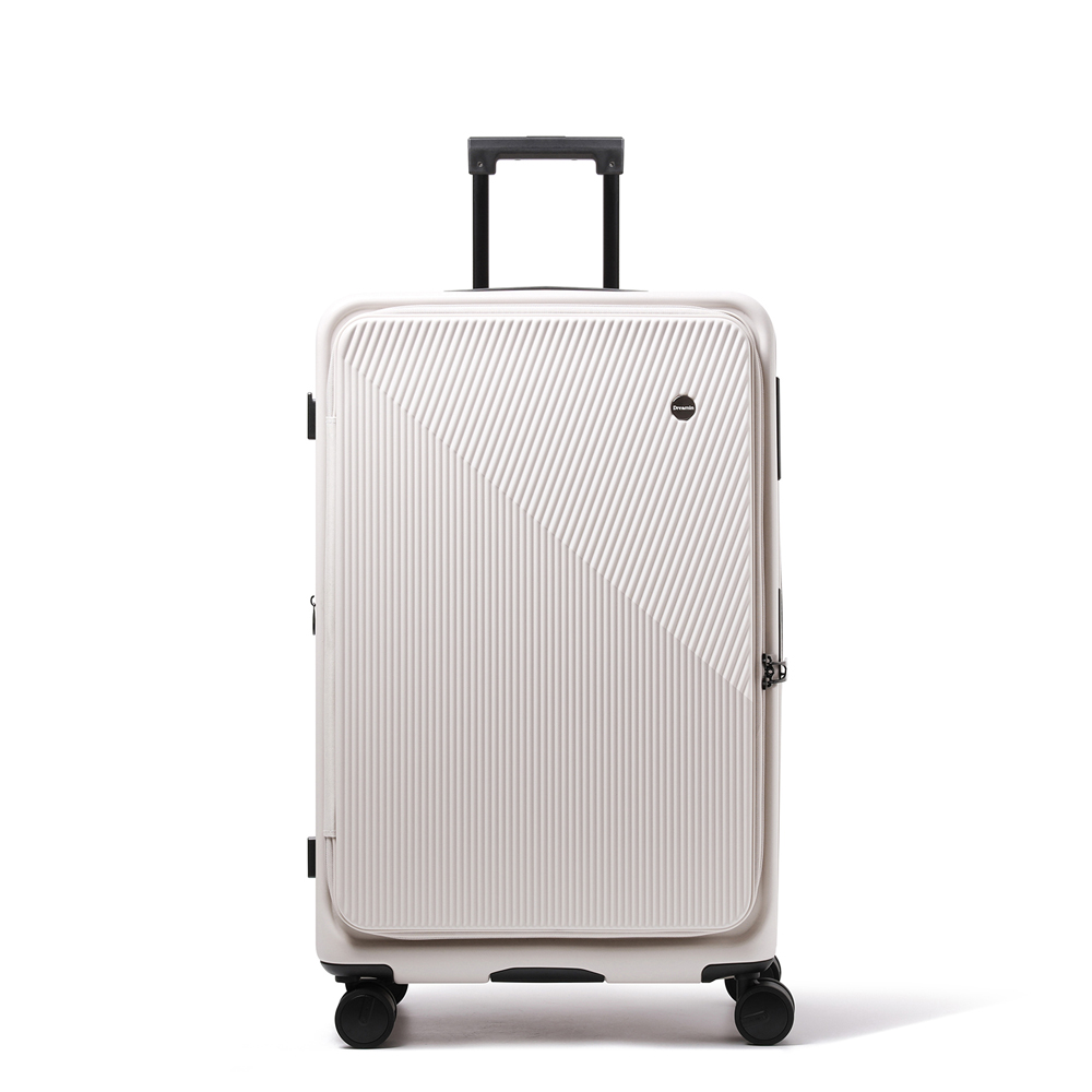 Dreamin Pro 28吋前開式煞車行李箱-燕麥杏 | 日本Hinomoto靜音輪 | 質感燕麥色 | Dreamin | 科技智能行李箱 ...