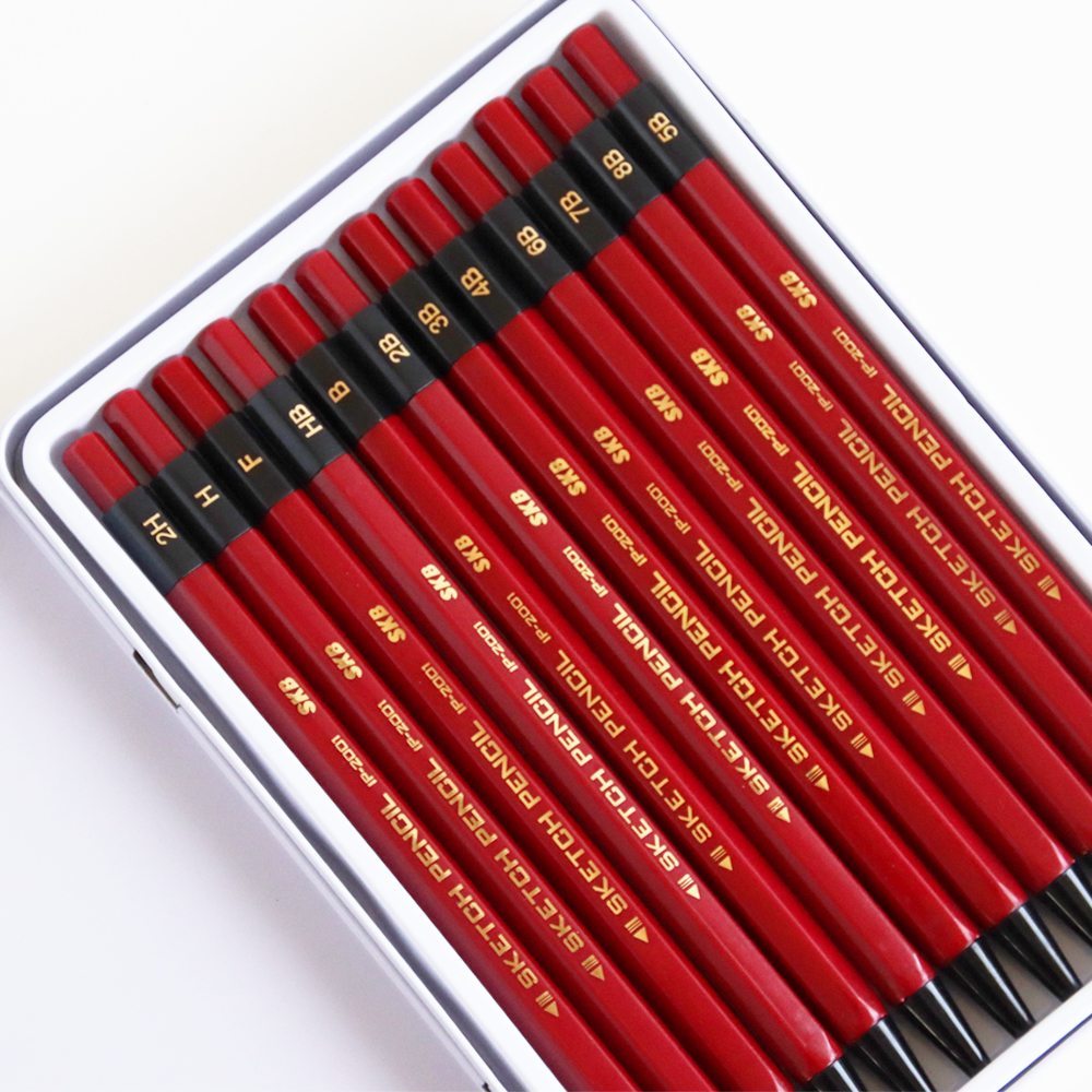 IP-2001自動素描鉛筆(單支) / IP-2401 自動素描鉛筆 鐵盒(12支入) | SKB文明鋼筆