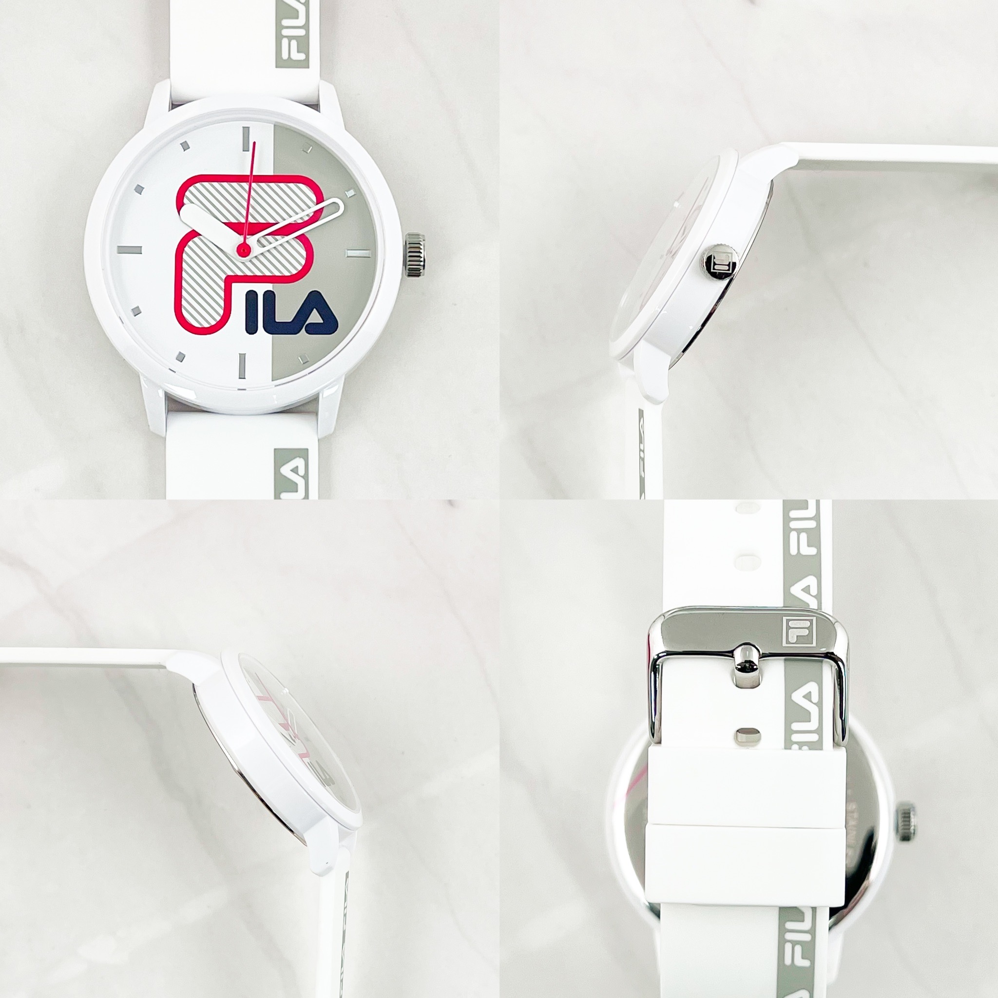 Fila 【 斐樂】色塊拼接LOGO時尚腕錶-百搭白/38-326-004/台灣總代理公司貨享兩年保固 - PChome 24h購物