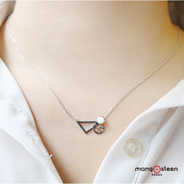 【mangosteen】Necklace鑽點幾何星空銀簡約款S925純銀項鍊-月光銀/MJ0009S-NWW - PChome 24h購物