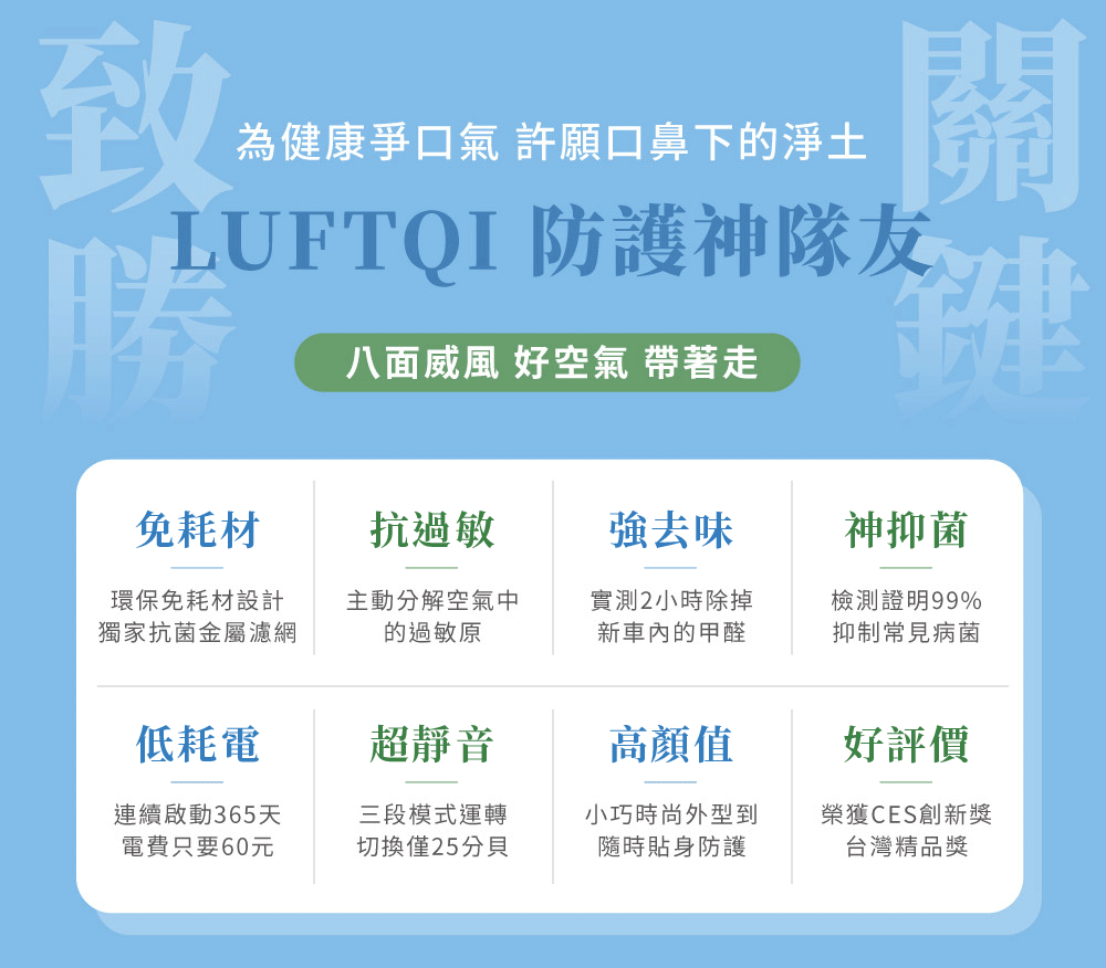 LUFT Duo 免耗材光觸媒空氣清淨機 6坪內最強空氣淨化 | LUFTQI 樂福氣 空氣淨化專家