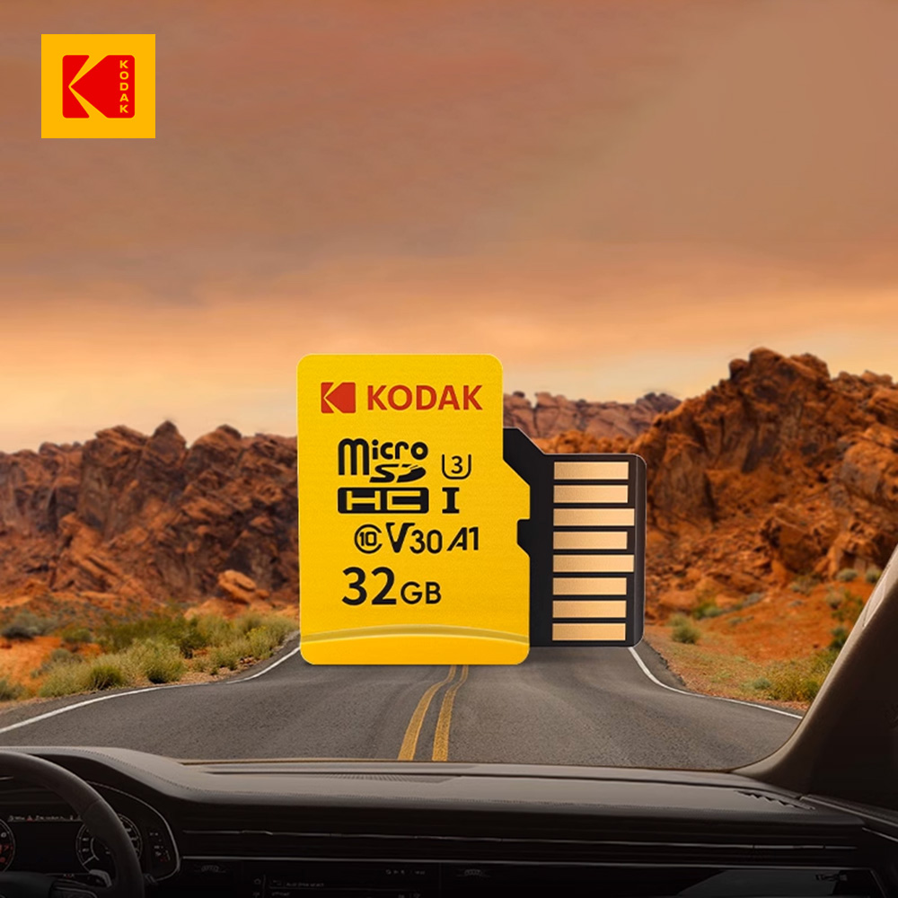 【Kodak 柯達】UHS-I U3 V30 A1 MicroSD 高速記憶卡-黃色 | Kodak 柯達底片相機台灣官方旗艦店